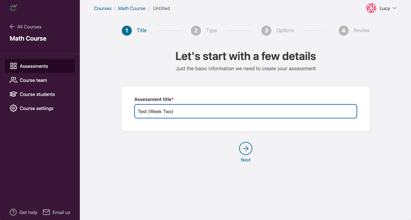 Creating an assessment - Crowdmark